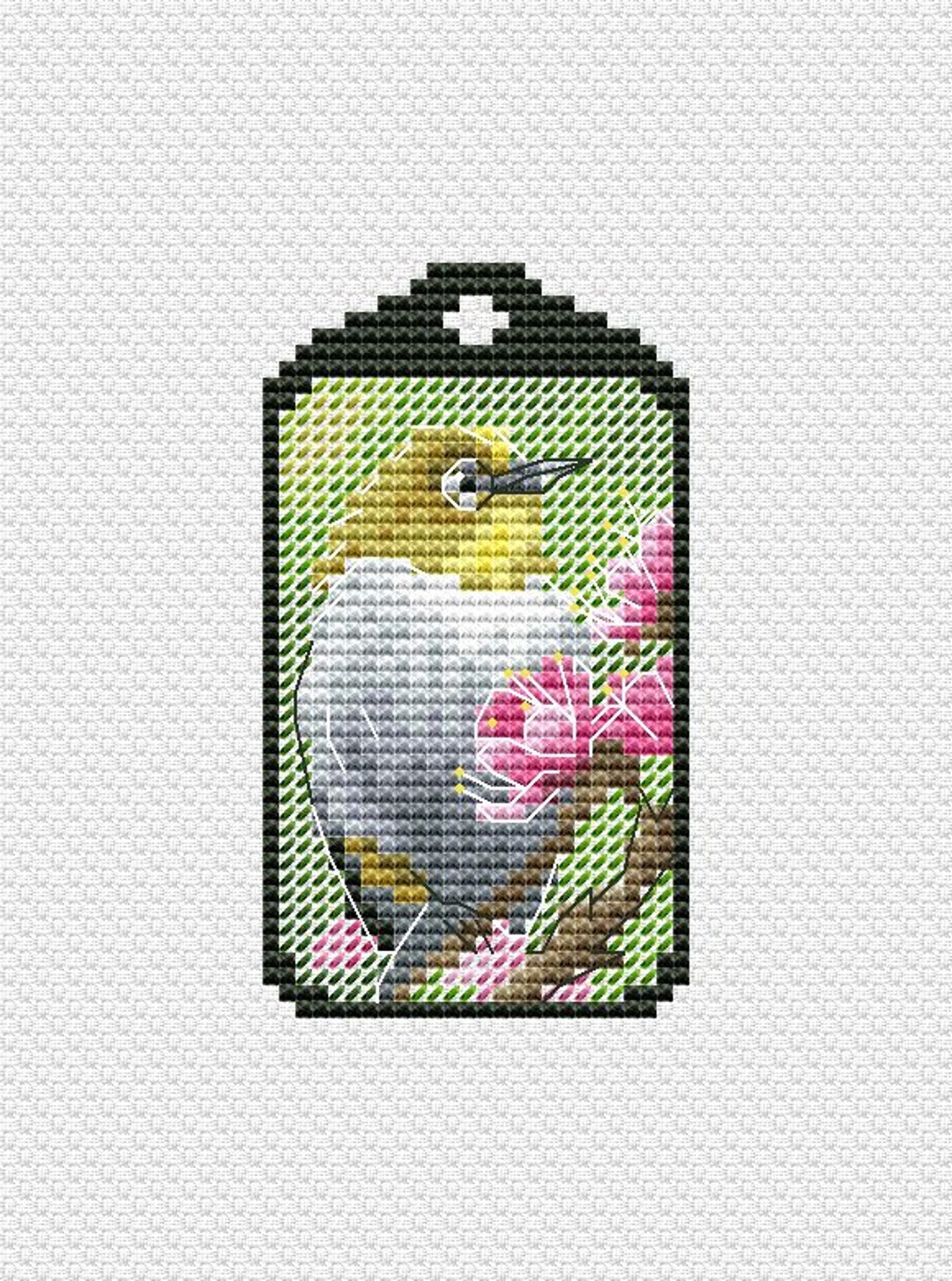 Little Bird Cross Stitch Pattern Tag Pattern Keychain PDF Pattern Small ...