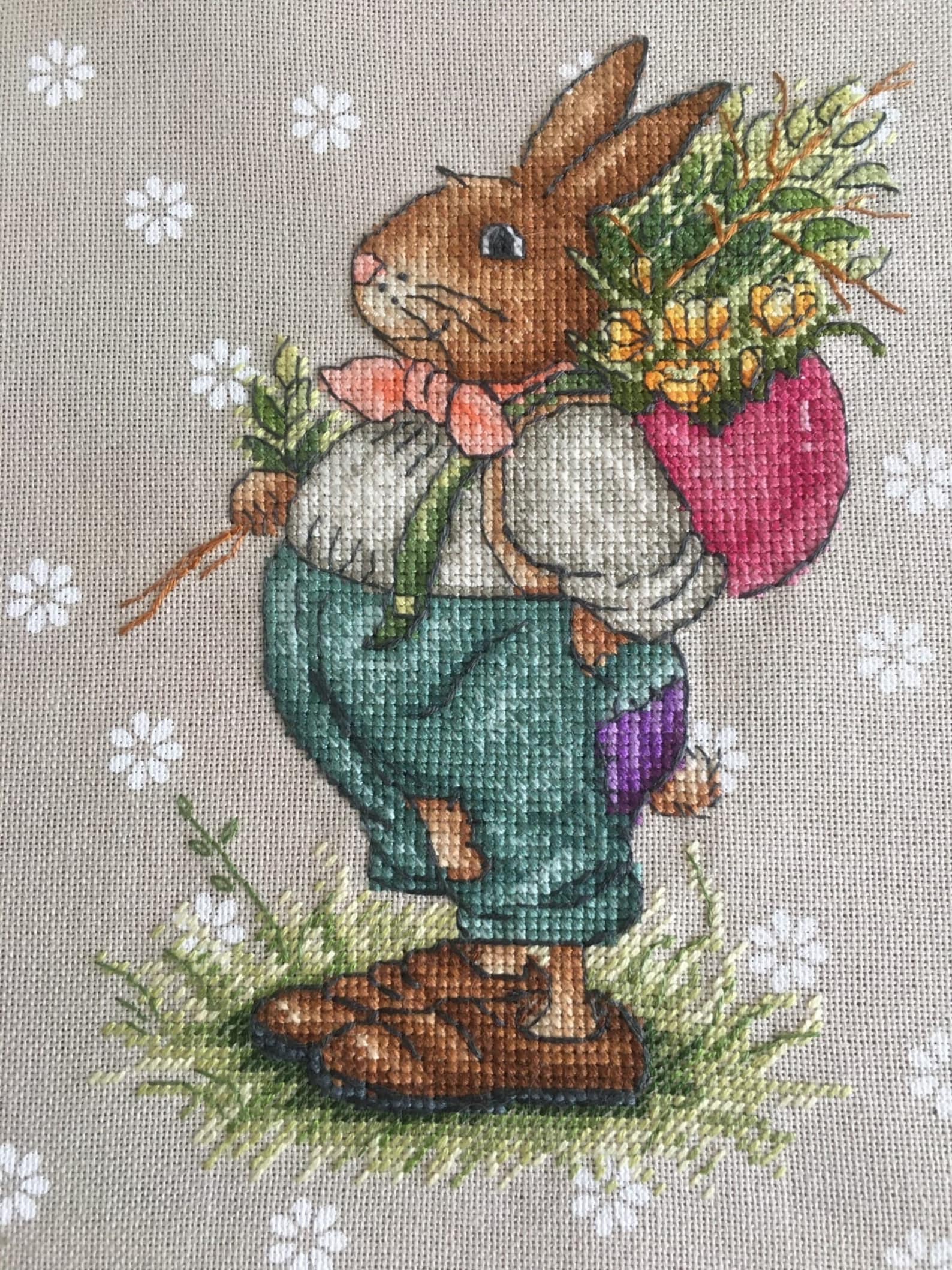 Easter Bunny Cross Stitch Pattern Bunny PDF Pattern Easter - Etsy