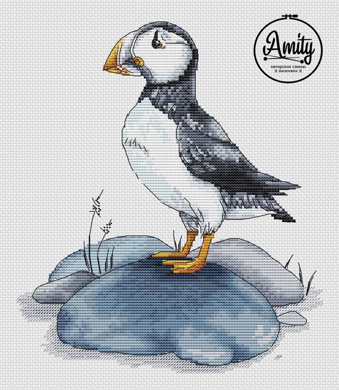 Atlantic Puffin Cross Stitch Pattern Bird Pattern Seabird - Etsy