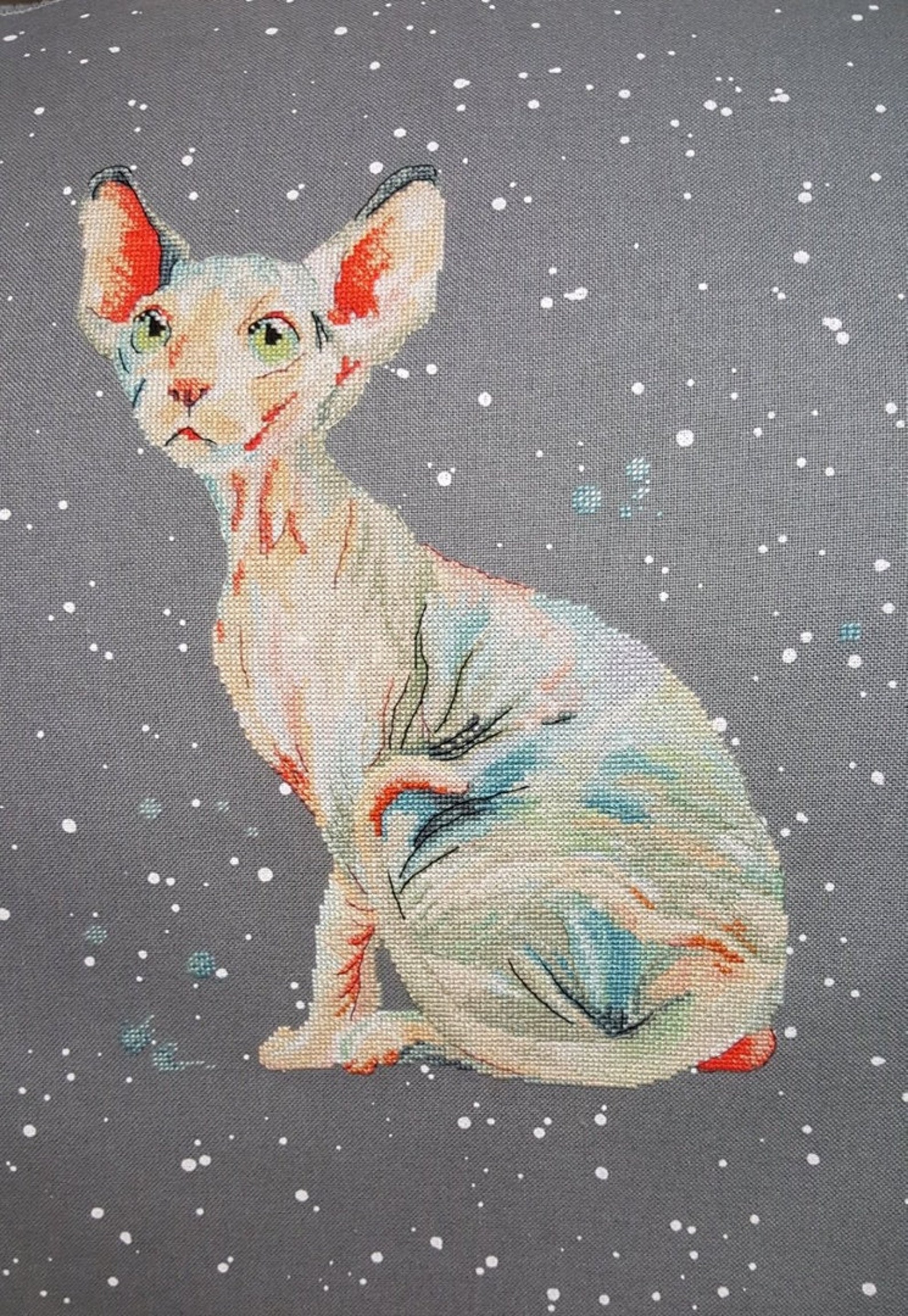 Sphynx Cross Stitch Pattern Cat Pattern PDF Watercolor - Etsy