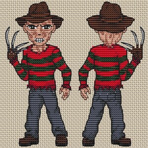 Freddy Krueger Cross Stitch Pattern Halloween Pattern Scary PDF Pattern ...