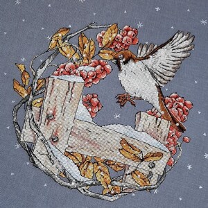 Rowan Berries Cross Stitch Pattern Bird PDF Pattern Little Bird ...