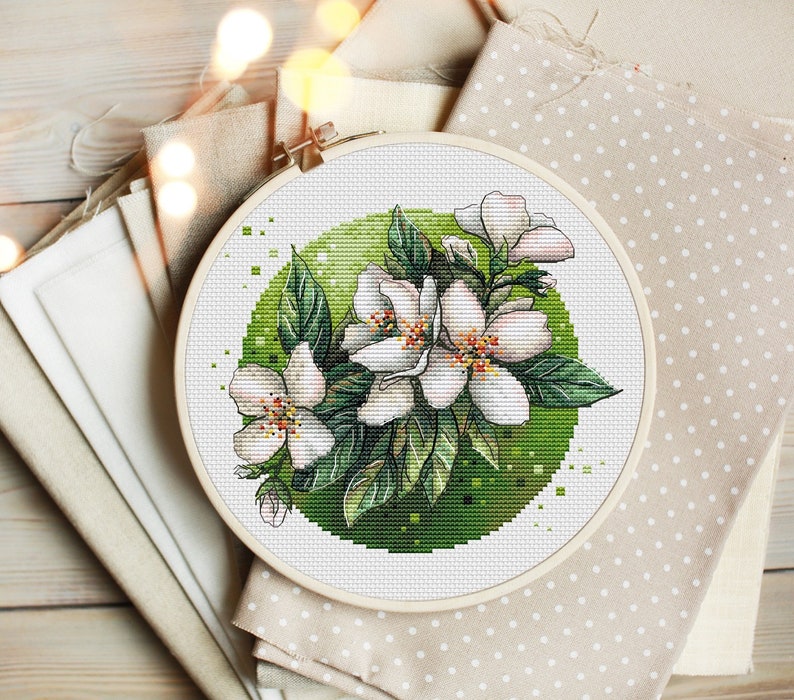 Mock Orange Cross Stitch Pattern Flowers Pattern Floral - Etsy
