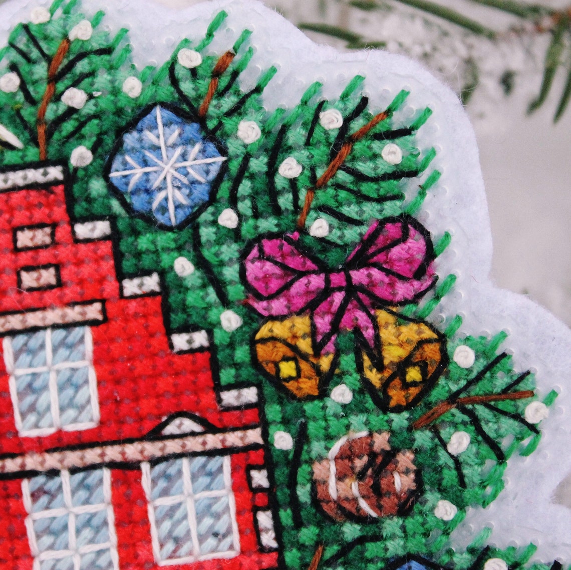 Christmas House Cross Stitch Pattern Christmas Pattern House - Etsy
