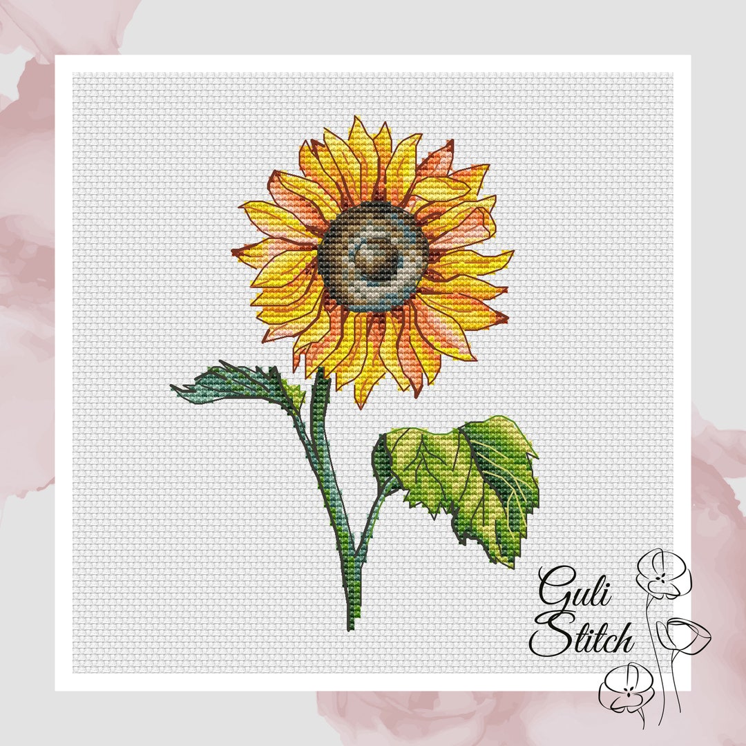 Sunflower Cross Stitch Pattern Flower Pattern Floral Embroidery Summer ...