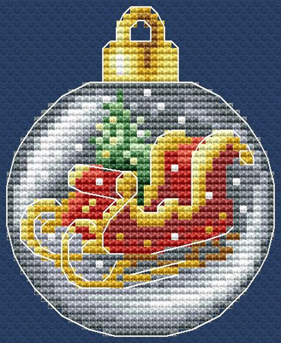Christmas Sleigh Cross Stitch Pattern Christmas Pattern Christmas ...