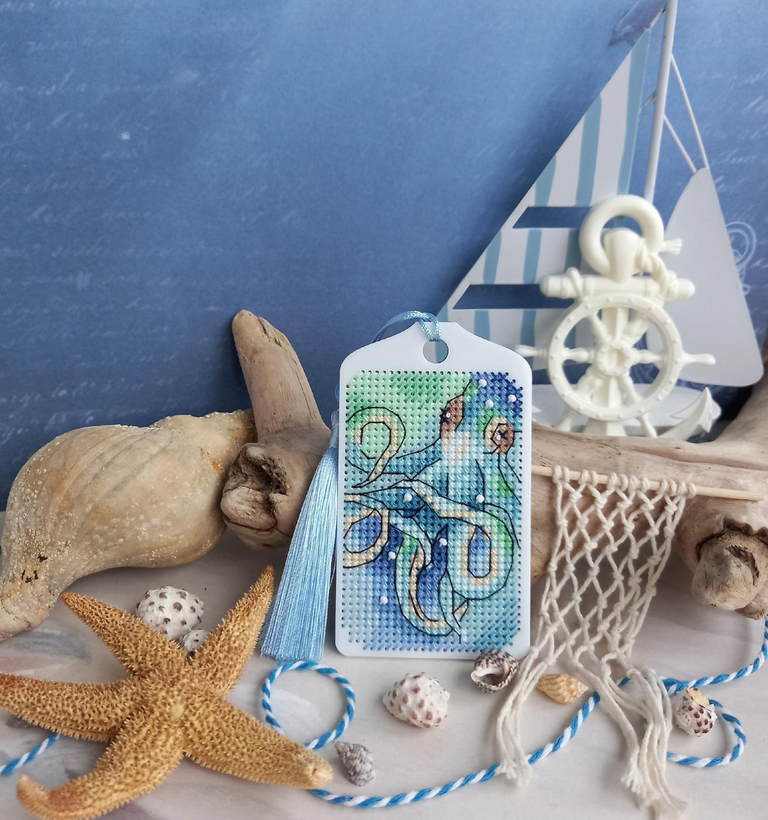 Octopus Cross Stitch Pattern, Mini Tag Keychain (PDF Pattern) - Etsy