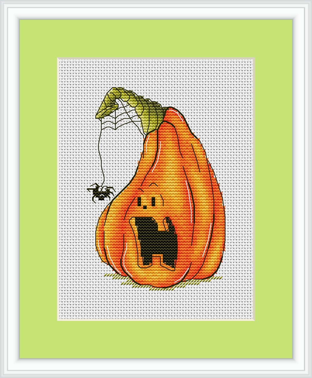 Halloween Pumpkin Cross Stitch Pattern Scary PDF Pattern Spooky ...
