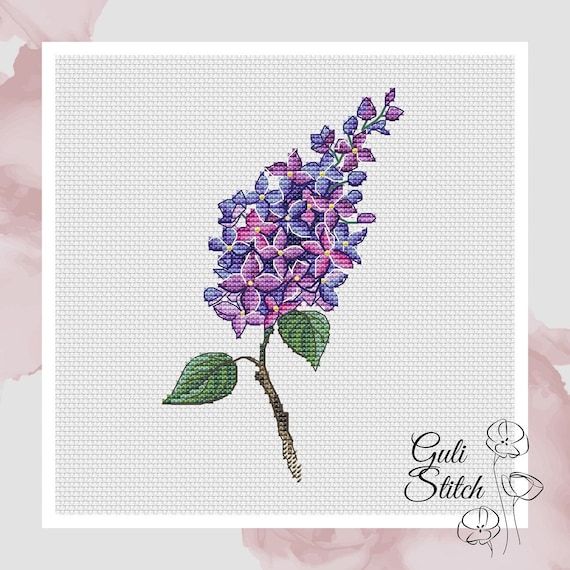 Lilac Cross Stitch Pattern