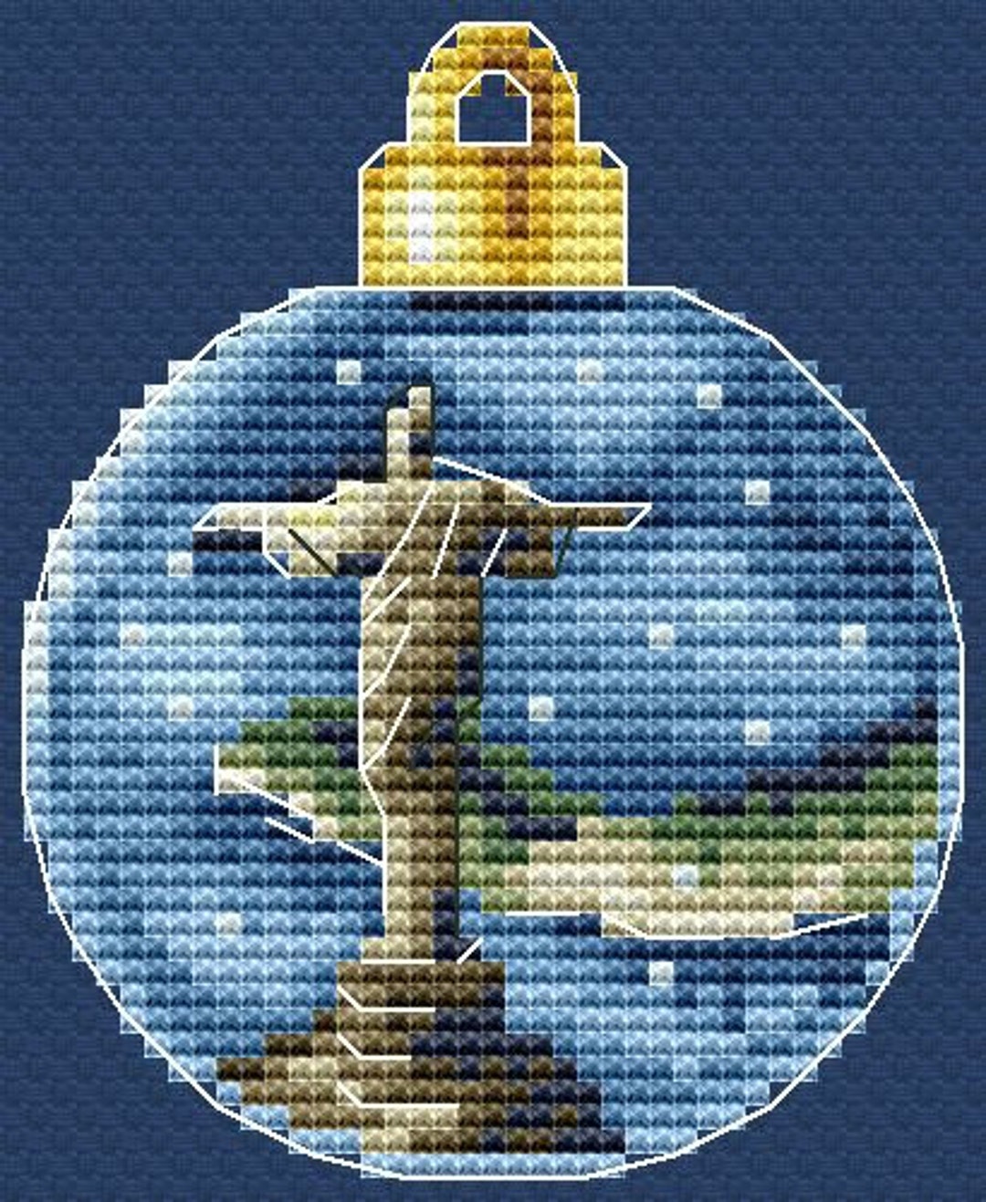 Christ the Redeemer Cross Stitch Pattern Brazil Pattern Christmas ...