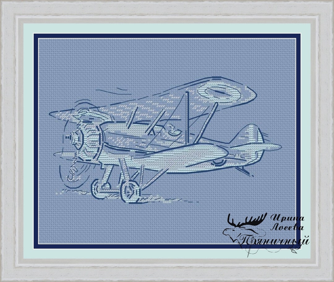 Plane Cross Stitch Pattern Airplane Pattern Aircraft PDF Pattern ...