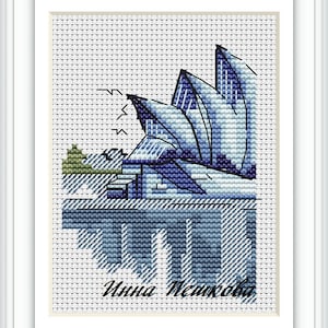 Sydney Opera House Cross Stitch Pattern Australia PDF Pattern Sydney ...