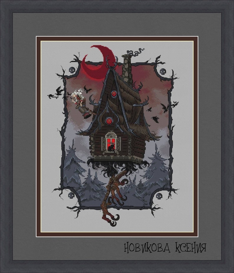 Hut Cross Stitch Pattern Shack Pattern Fairytale House Cross - Etsy