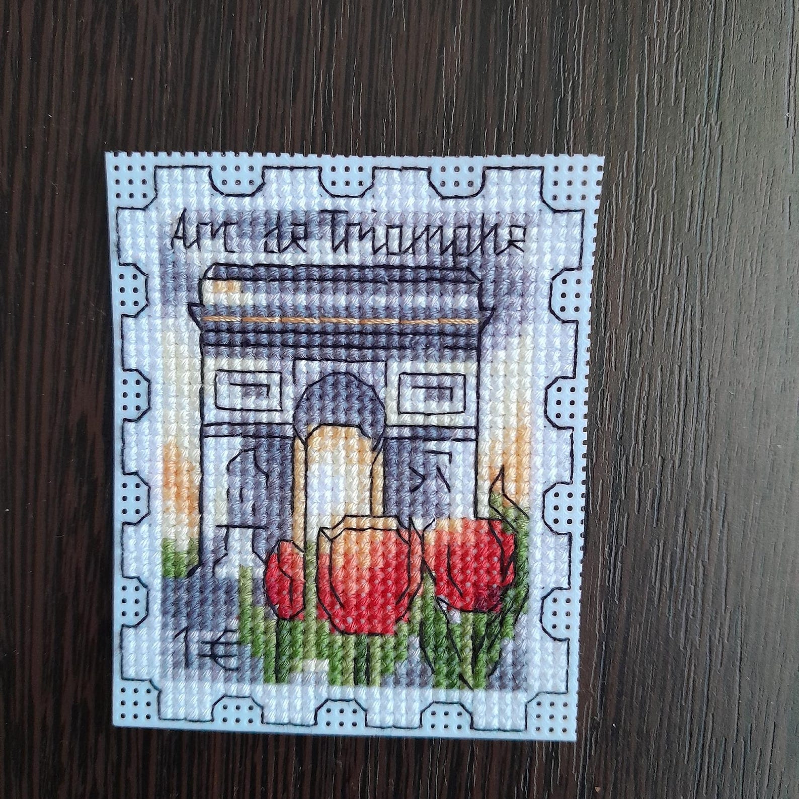Arc De Triomphe Cross Stitch Pattern: Paris Postage Stamp (PDF Pattern ...