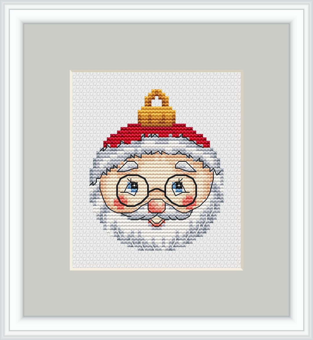 Santa Claus Cross Stitch Pattern Christmas PDF Pattern Christmas Bauble ...