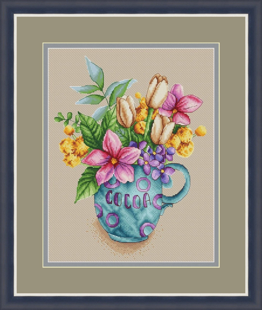 Spring Flowers Cross Stitch Pattern Flowers PDF Pattern Floral - Etsy
