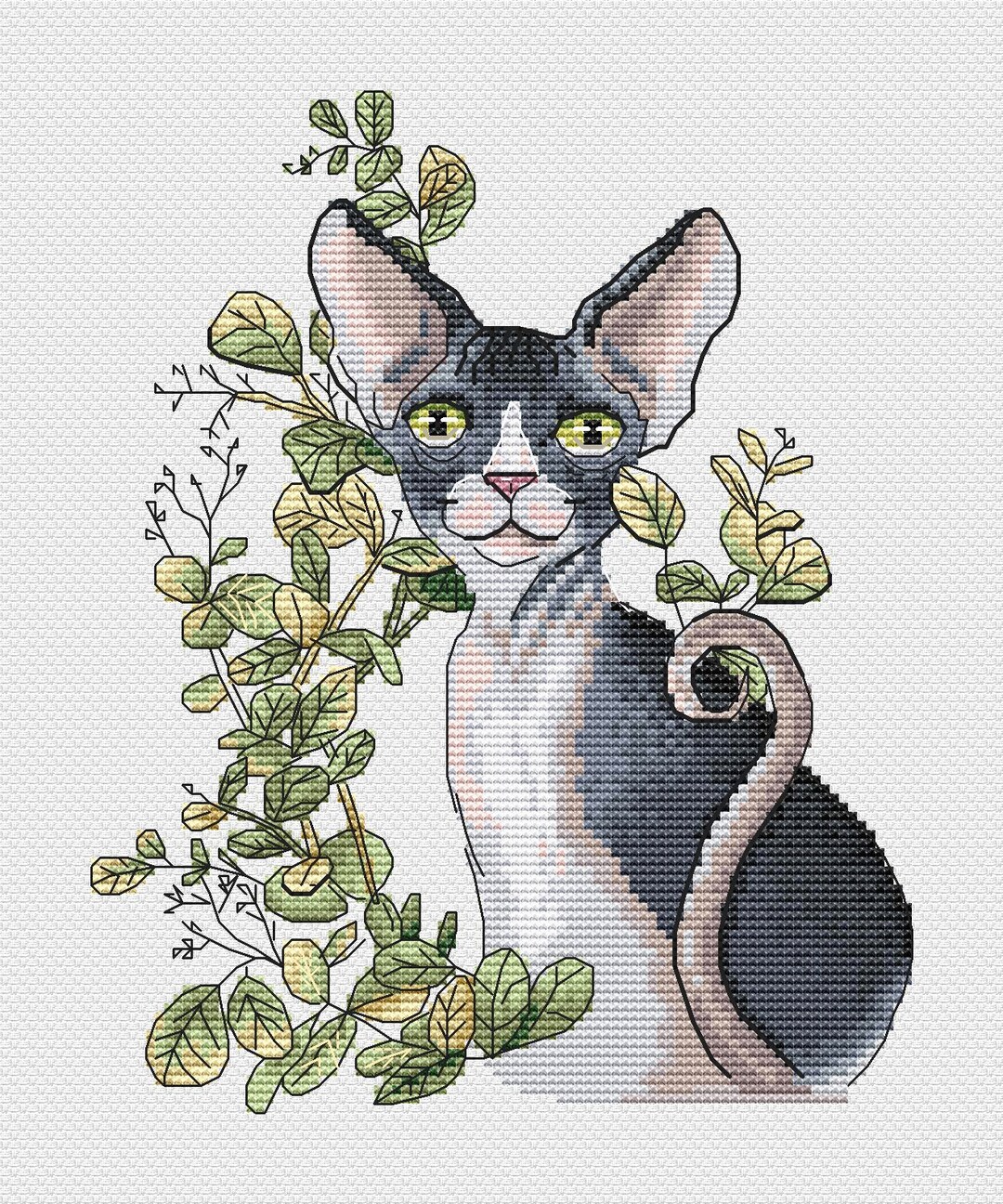 Sphynx Cross Stitch Pattern Cat PDF Pattern Cute Cat Embroidery ...