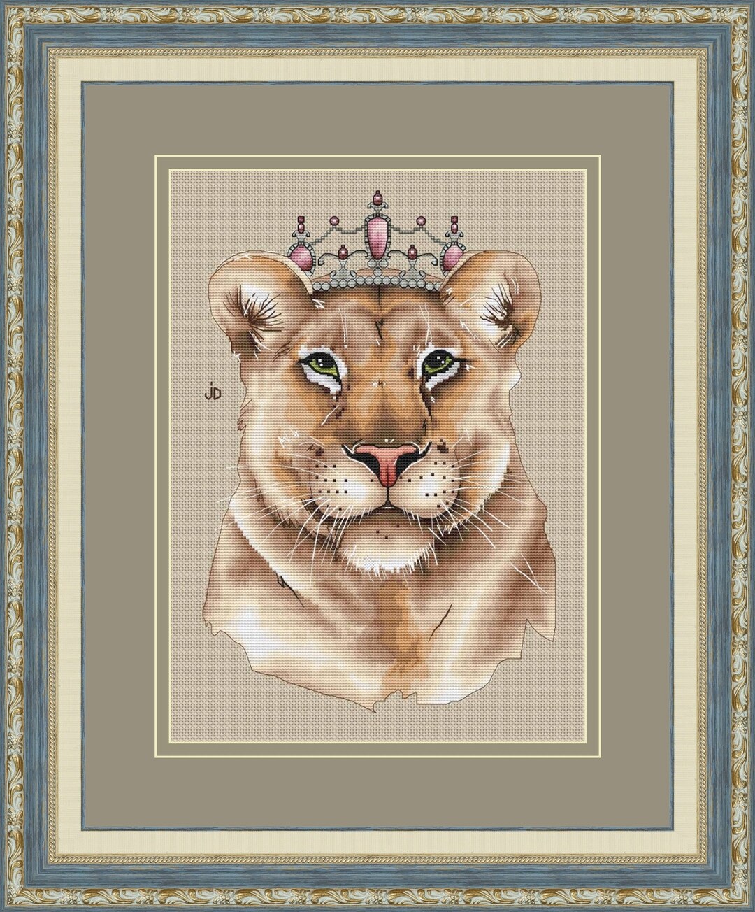 Lioness Cross Stitch Pattern Wild Cat PDF Pattern Lion Embroidery Queen ...