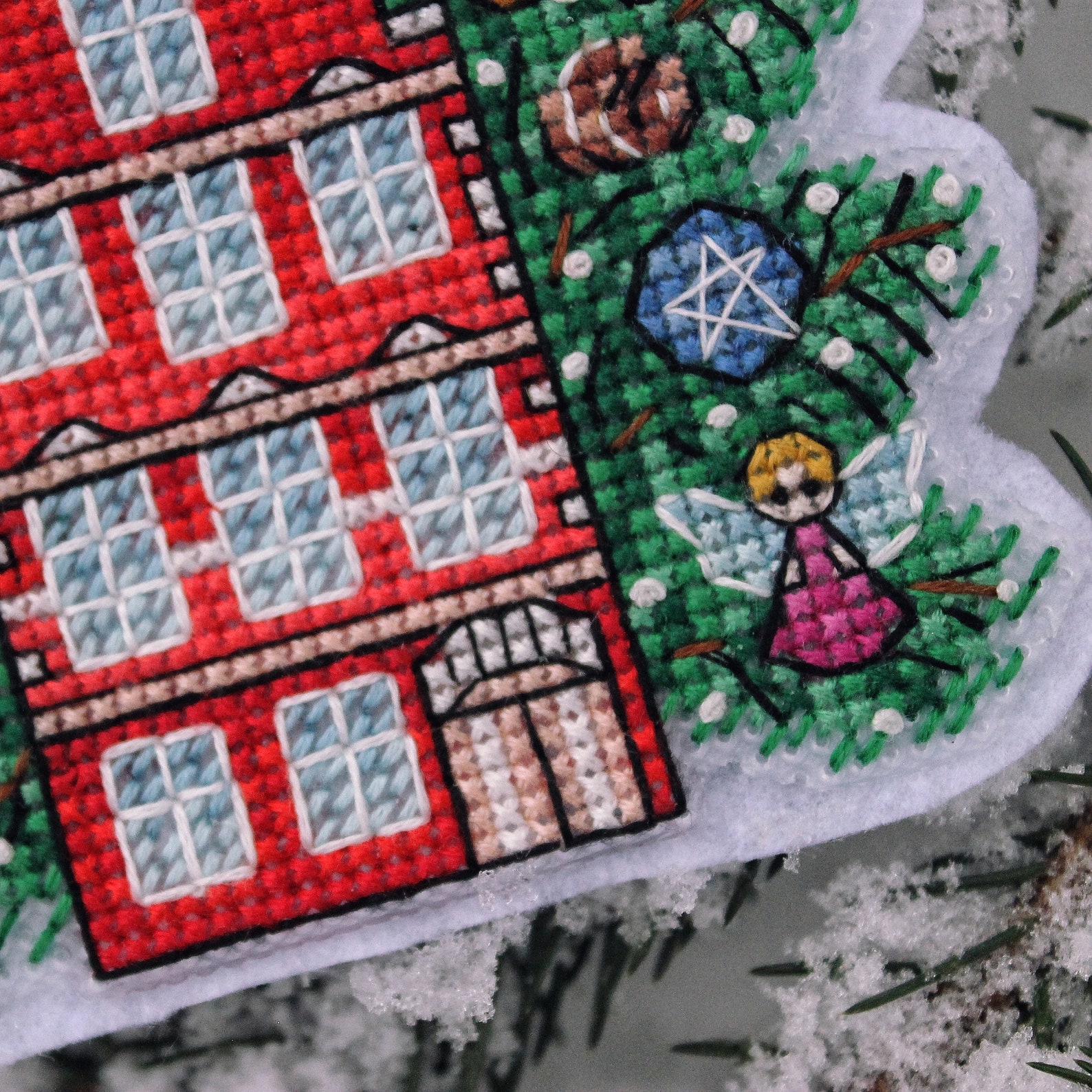 Christmas House Cross Stitch Pattern Christmas Pattern House - Etsy