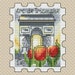 Arc De Triomphe Cross Stitch Pattern: Paris Postage Stamp (PDF Pattern ...