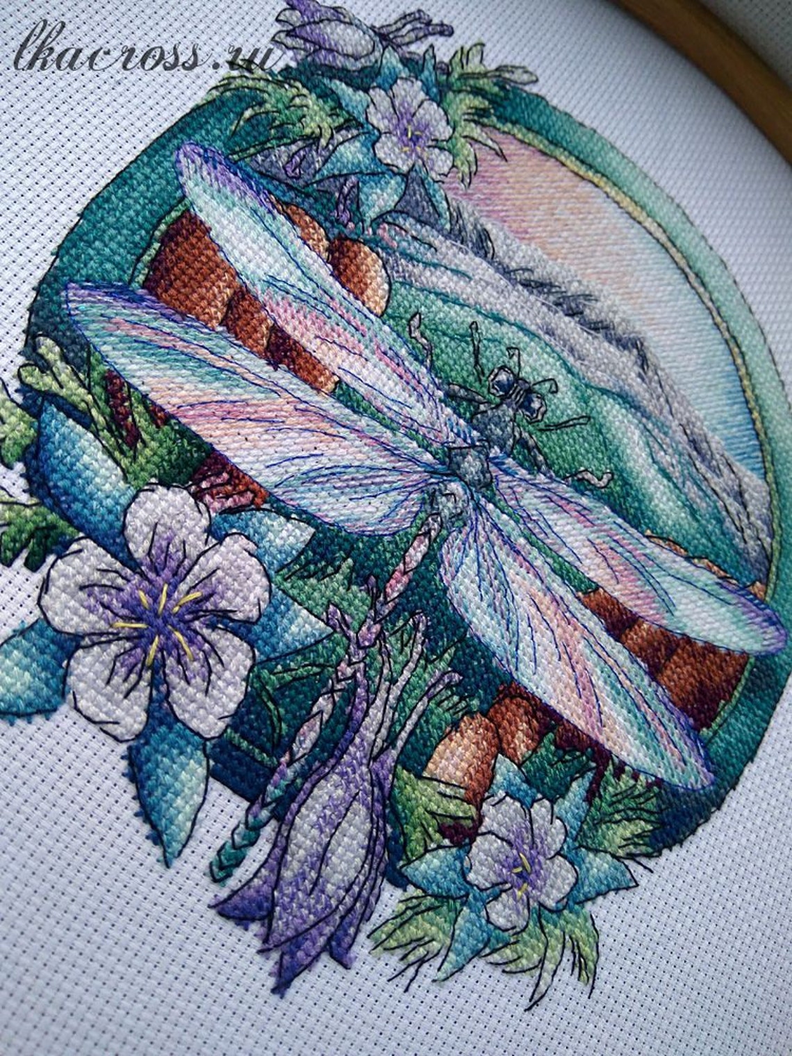 Dragonfly Cross Stitch Pattern Flowers Pattern Dragonfly - Etsy