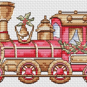 Christmas Train Cross Stitch Pattern Christmas Tree Pattern Christmas ...