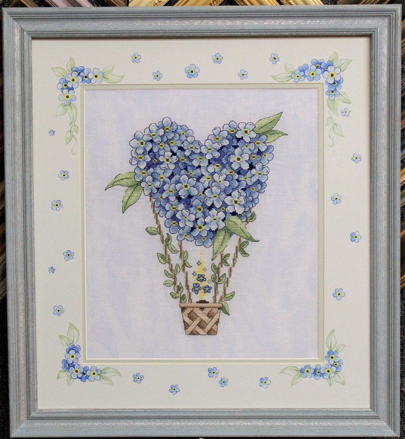 Forget-me-not Cross Stitch Pattern Flowers Pattern Hot Air - Etsy