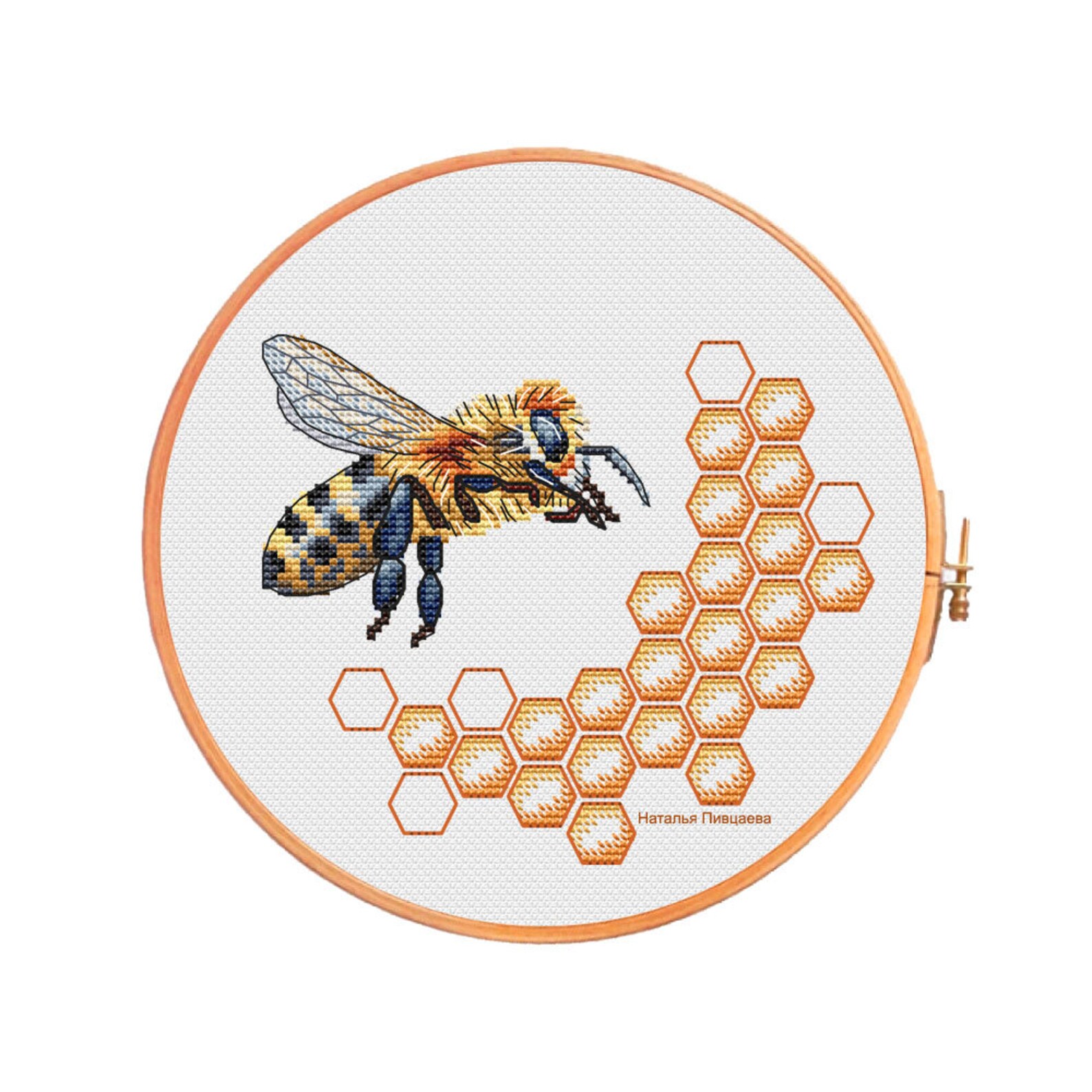 Honeybee Cross Stitch Pattern Bee PDF Pattern Honey Embroidery - Etsy