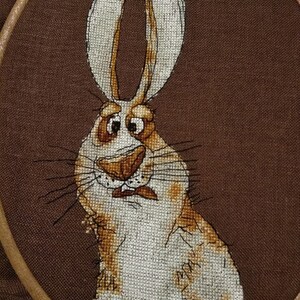 Funny Rabbit Cross Stitch Pattern Cartoon PDF Pattern Bunny Embroidery ...
