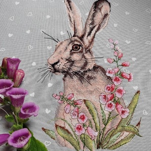 Spring Bunny Cross Stitch Pattern Cute Rabbit PDF Pattern Hare ...