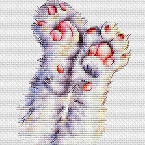 Cat Paws Cross Stitch Pattern Paw Beans Pattern Cute Paws PDF - Etsy