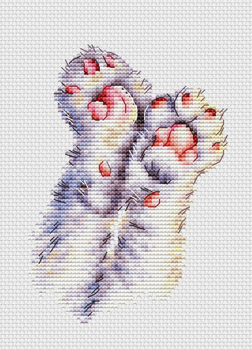 Cat Paws Cross Stitch Pattern Paw Beans Pattern Cute Paws PDF - Etsy ...