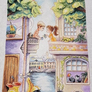 Couple Cross Stitch Pattern Love Pattern Cityscape PDF Pattern - Etsy