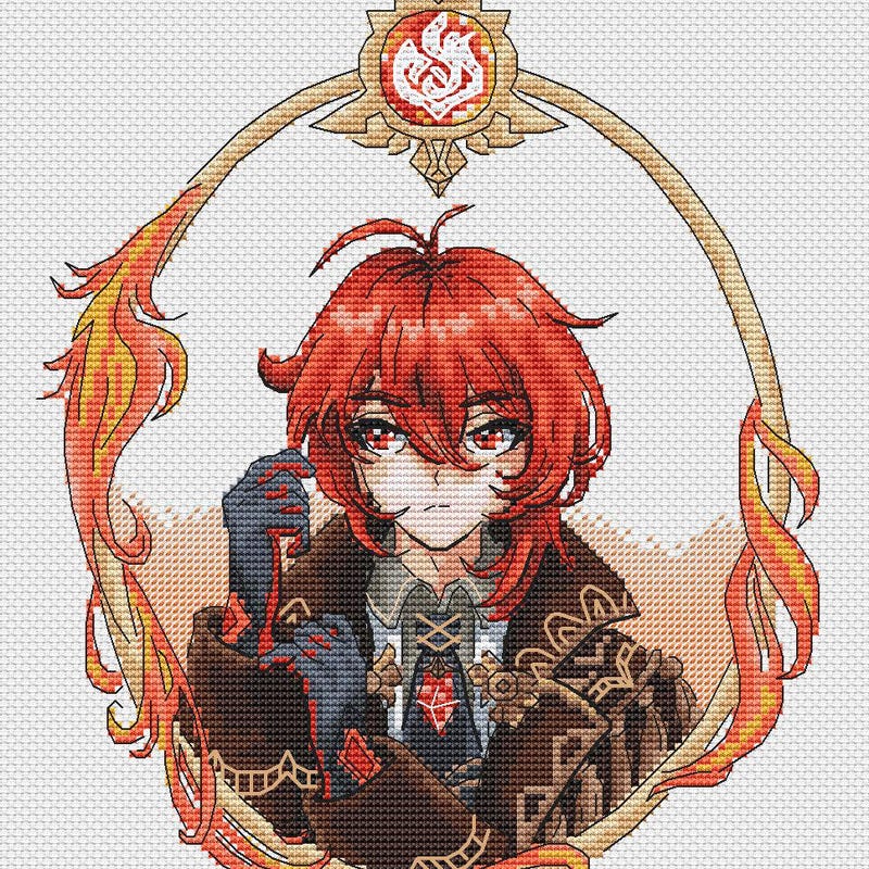 Anime Cross Stitch Kit - Etsy