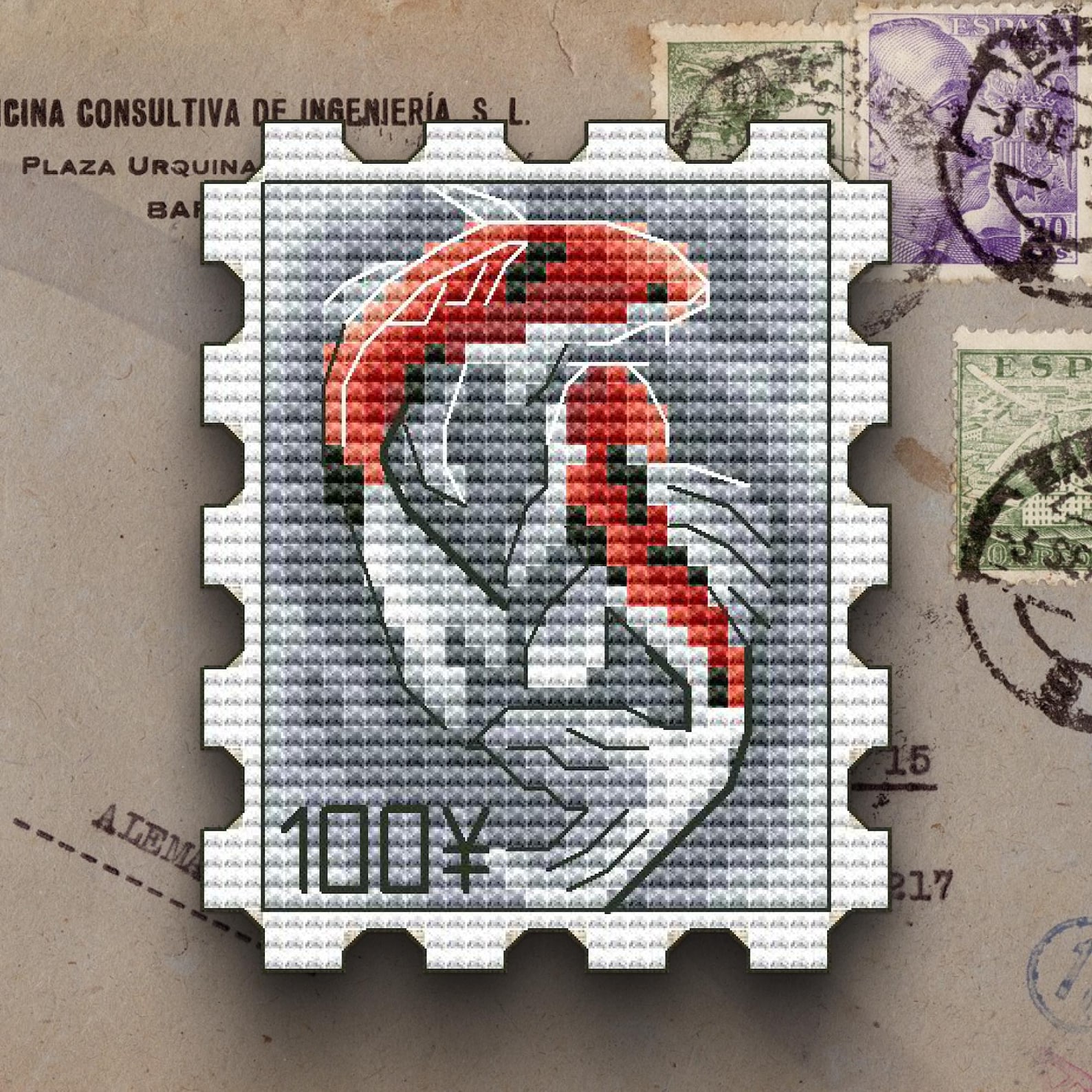 Koi Carp Postage Stamp Cross Stitch Pattern (PDF Pattern) - Etsy