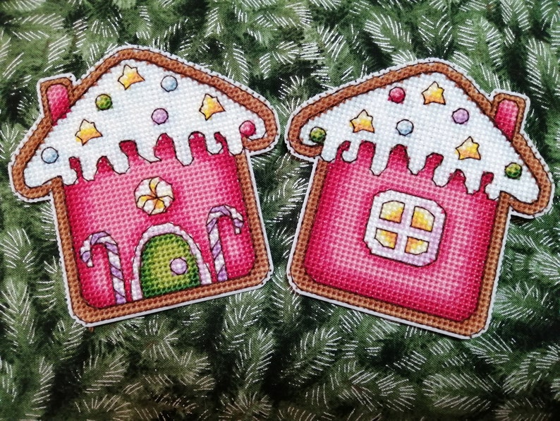 Gingerbread House Cross Stitch Pattern, Holiday Embroidery (PDF Pattern ...