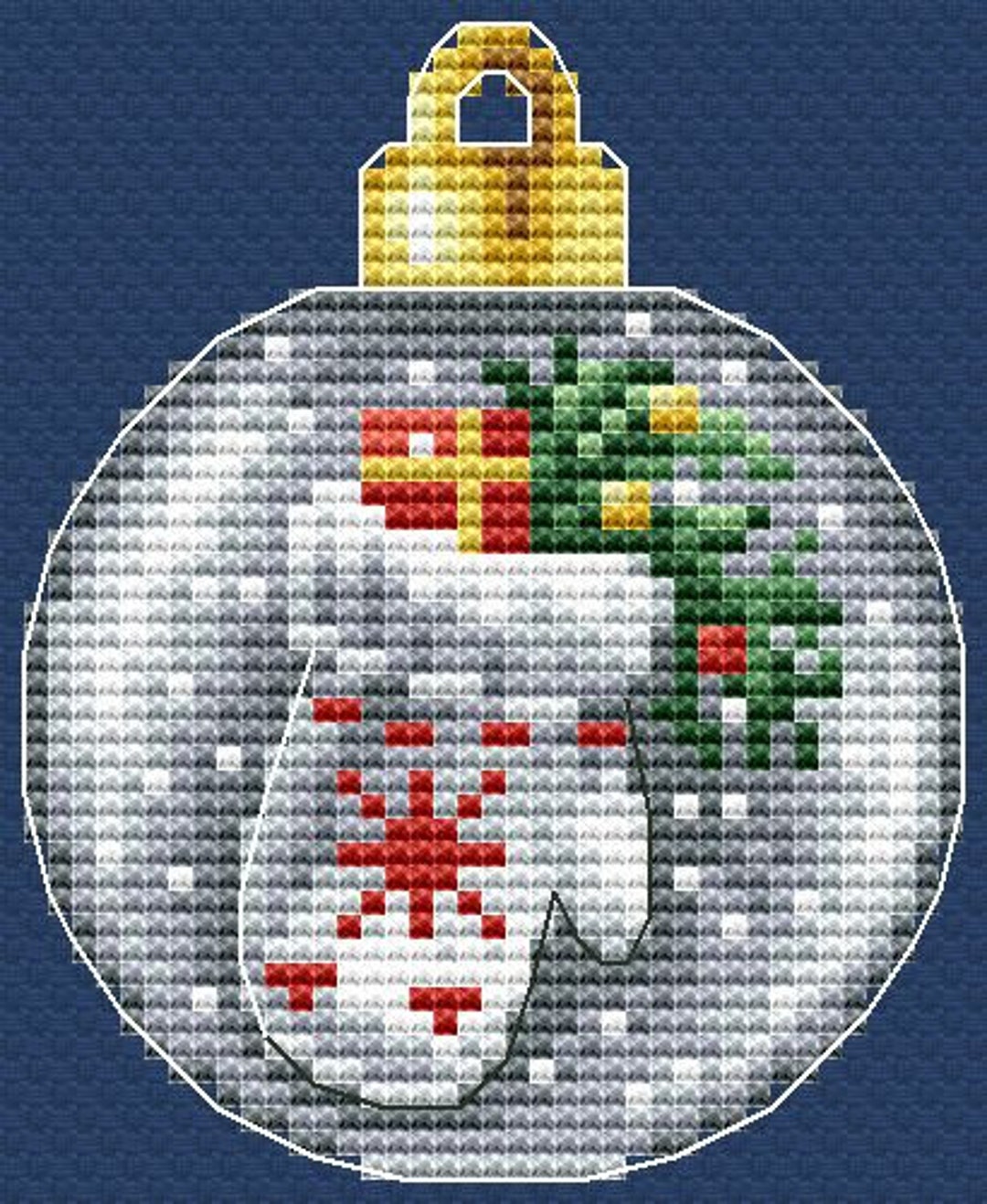 Mitten Cross Stitch Pattern Christmas Pattern Christmas Bauble PDF Pattern Decoration Pattern ...