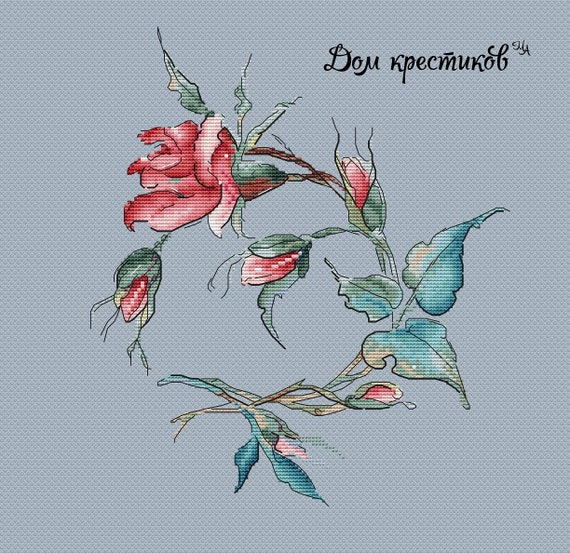 Pink Flowers Cross Stitch Pattern Flower Sprig Pattern Flowers - Etsy