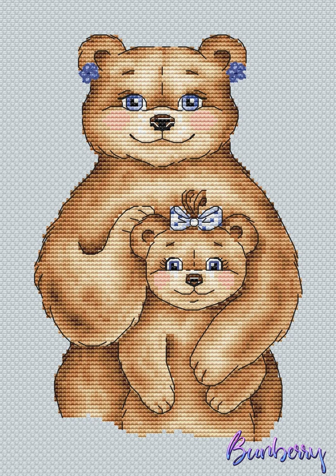 Cute Bear Cross Stitch Pattern Bear Family Pattern Teddy Bear - Etsy