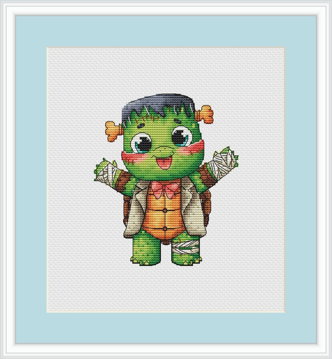 Turtle Cross Stitch Pattern Cartoon Pattern Little Turtle Pattern Cute ...