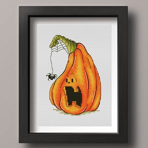Halloween Pumpkin Cross Stitch Pattern Scary PDF Pattern Spooky ...