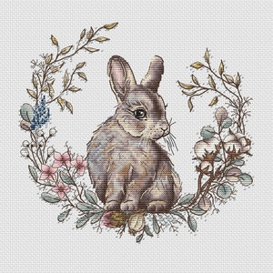 Bunny Cross Stitch Pattern Rabbit Pattern Cute Bunny Embroidery Hare ...