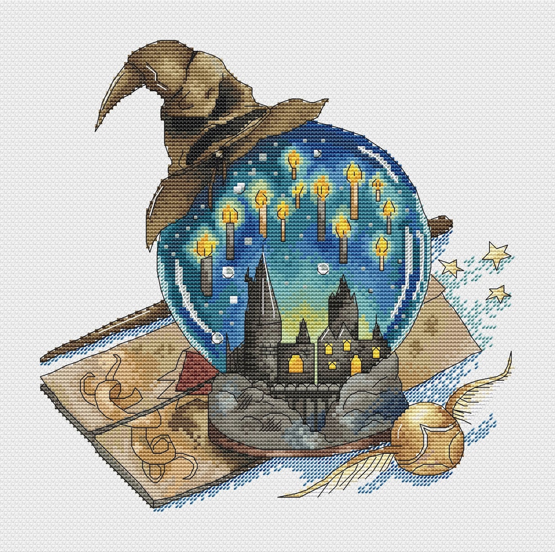 Magic Castle Cross Stitch Pattern Wizard Pattern Fantasy Pattern Magic ...