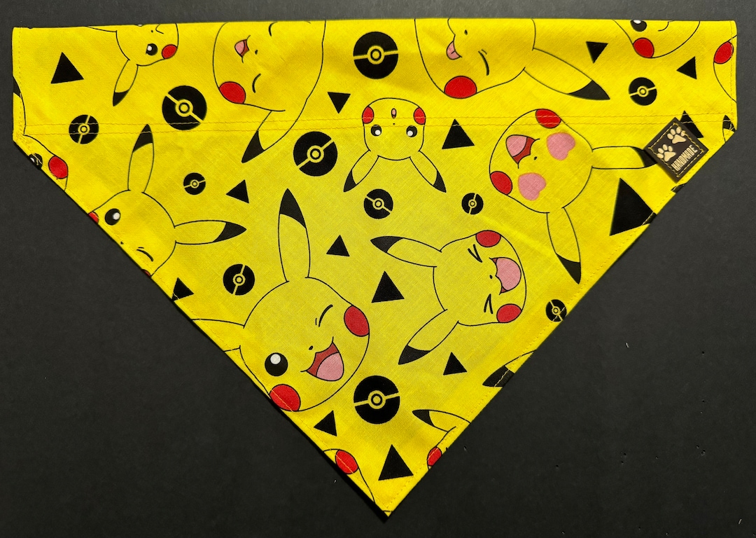 Adorable Pikachu Pokémon Over the Collar Pet Bandana - Etsy