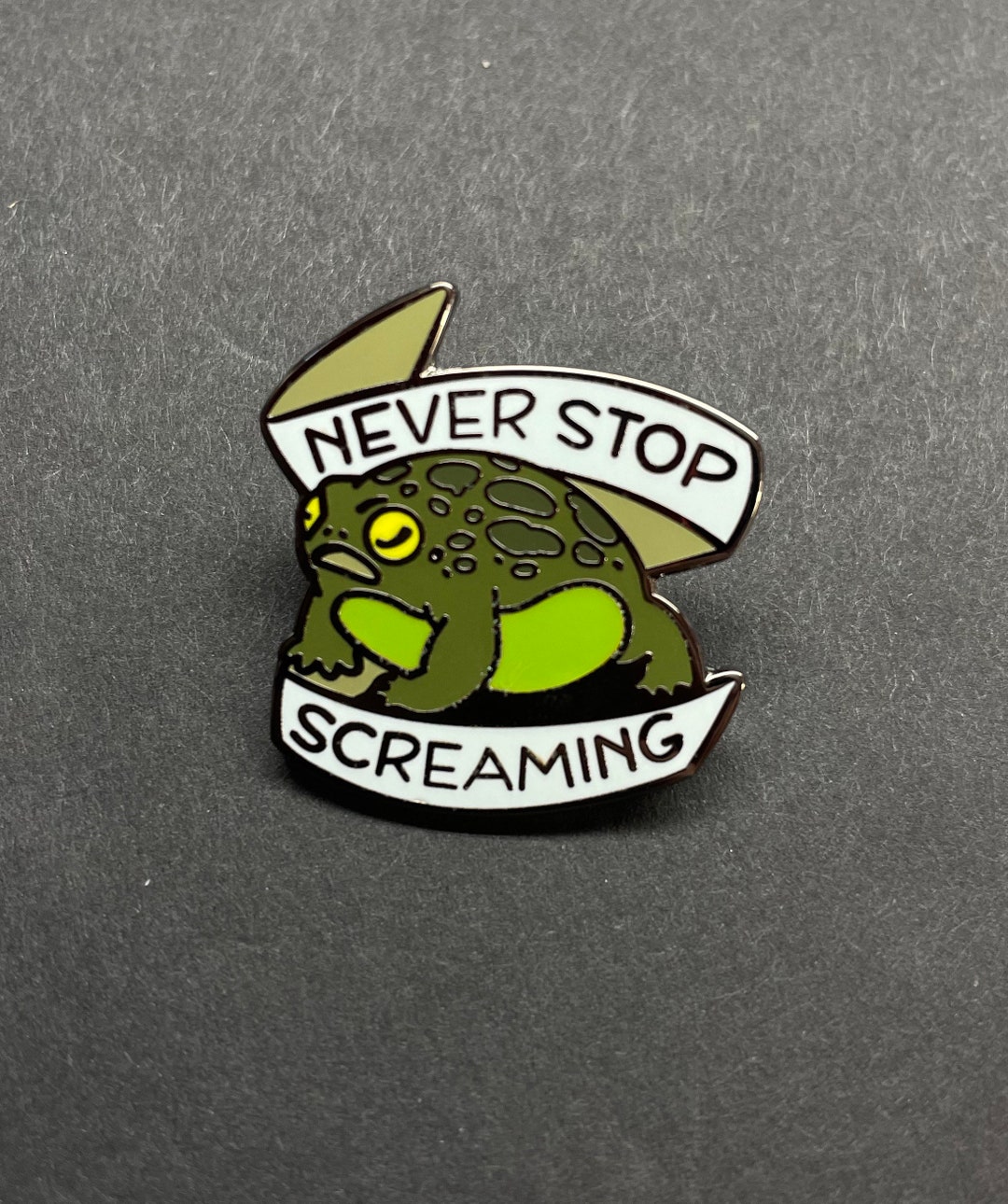 Screaming Frog Toad Meme Hard Enamel Pin, Funny Frog Pins - Etsy