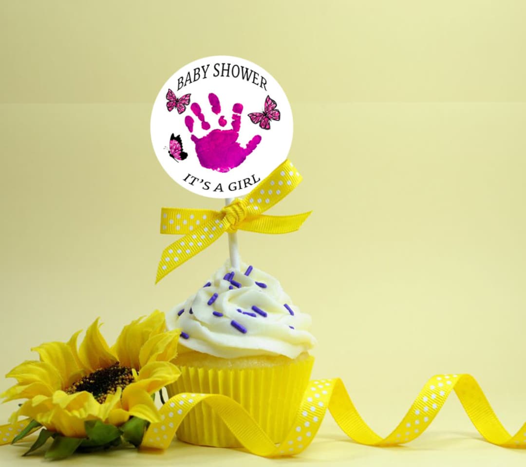 Packaging Sticker Labels,its a Girl Stickers, 2 Inch Round Cupcake ...