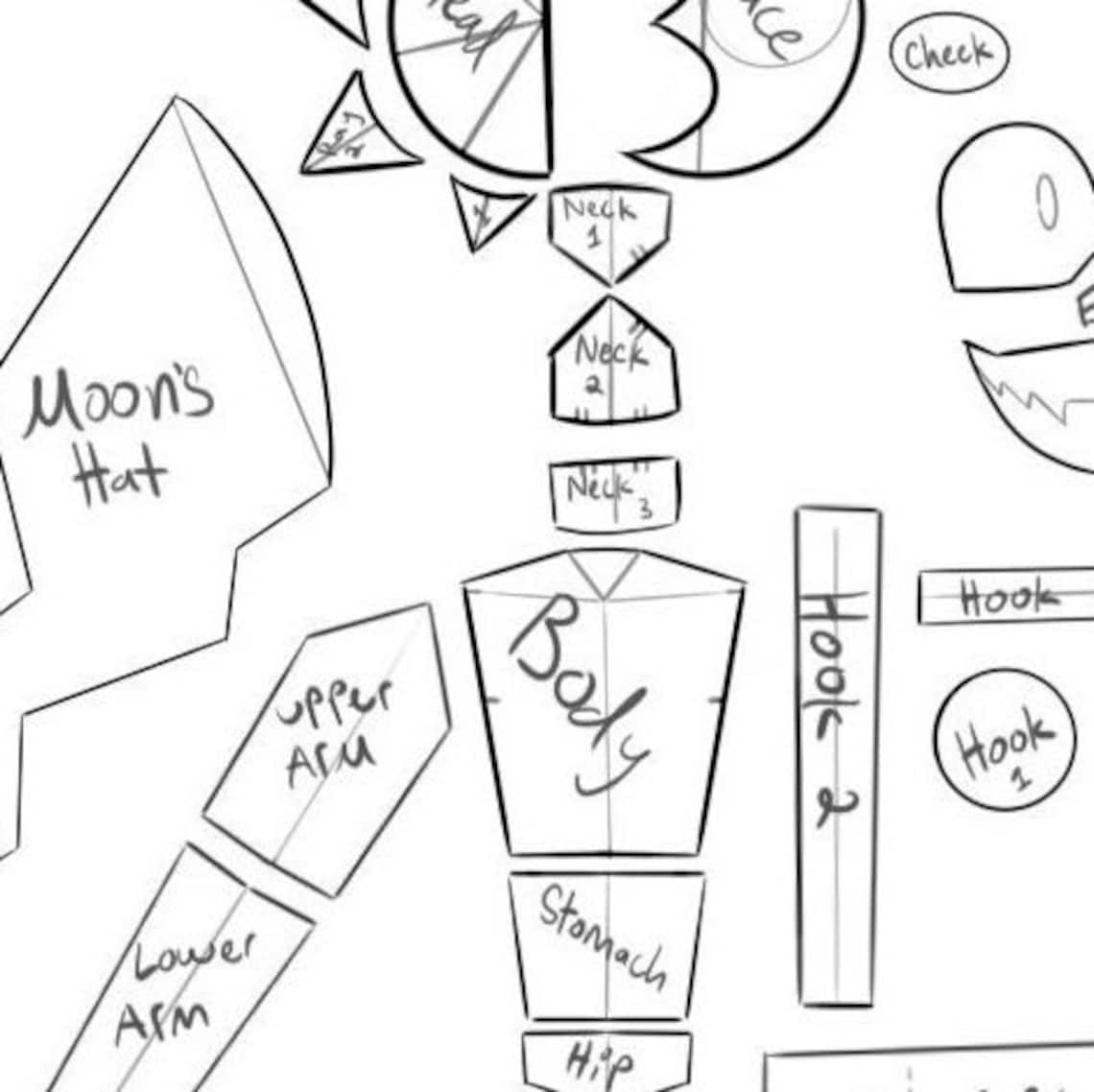 PDF - Sun and Moon Plush Pattern FNAF Security Breach - Etsy