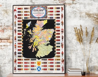 1902 Scotch Whiskey Distillery Map of Scotland Scottish History Antique ...