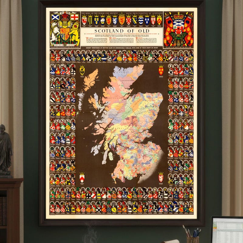 Scotland Clan Map - Etsy