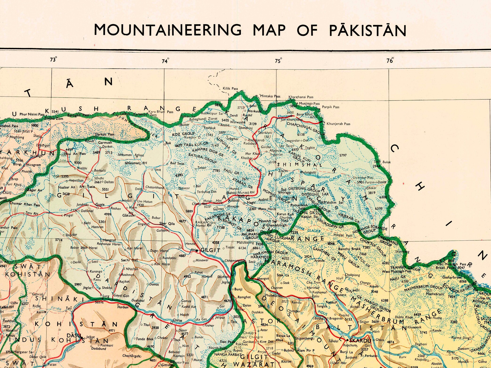 Pakistan Map Print, Pakistan Wall Decor, Large Pakistan Print, Pakistan ...